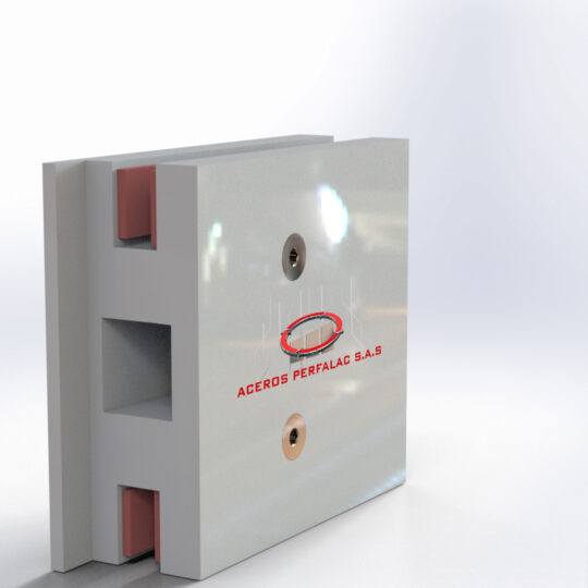 Chapeta para recibidor rectangular con tope - Perfalac