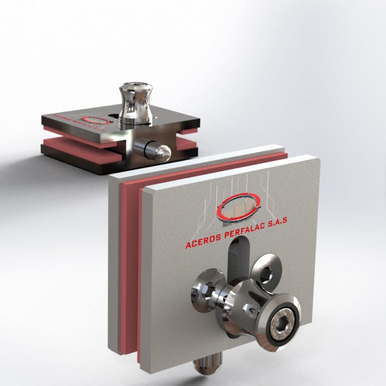 Chapeta 60X50 mm con cerrojo en Aluminio - Perfalac